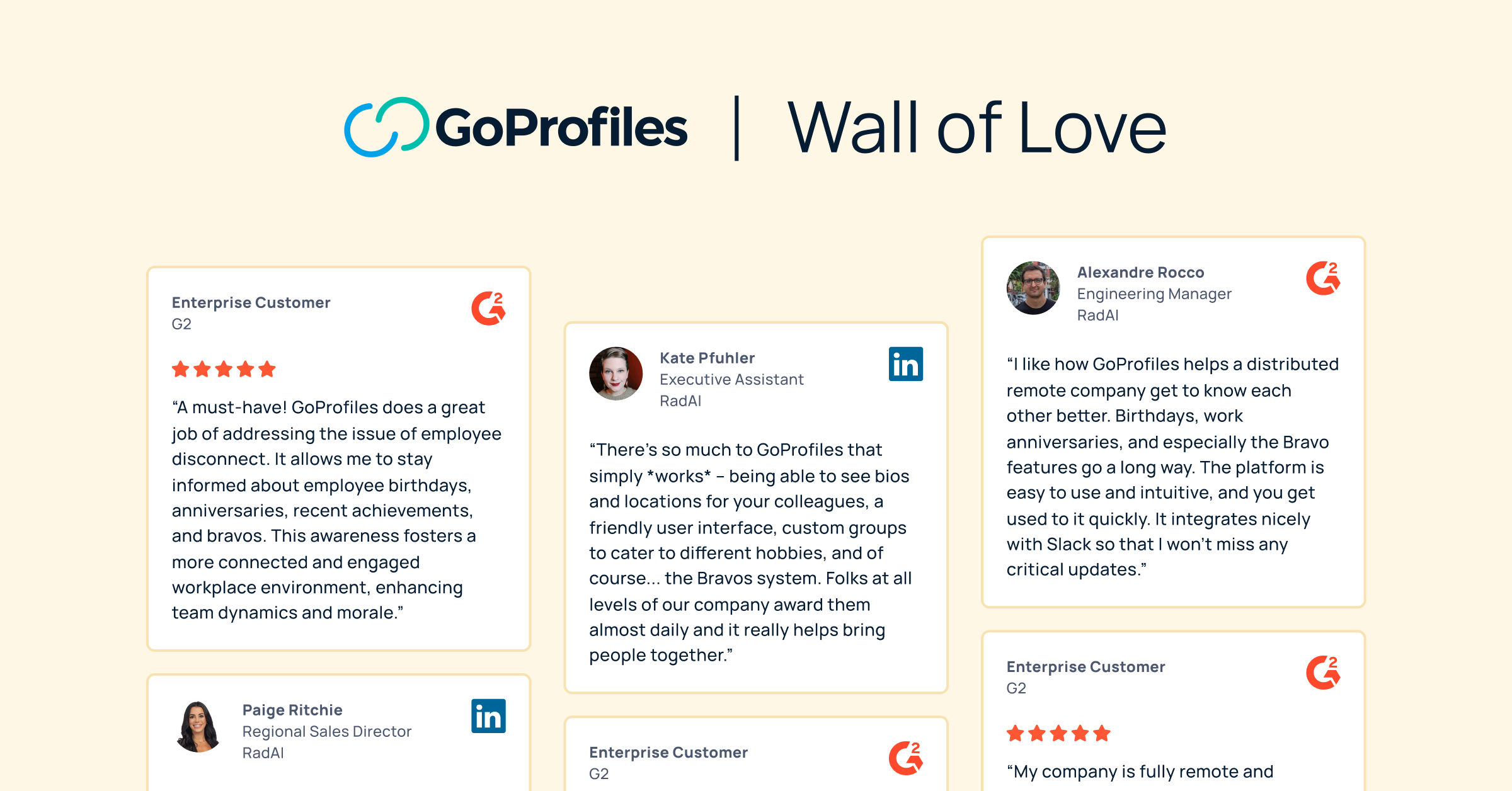GoProfiles | GoProfiles Wall of Love and Customer Reviews